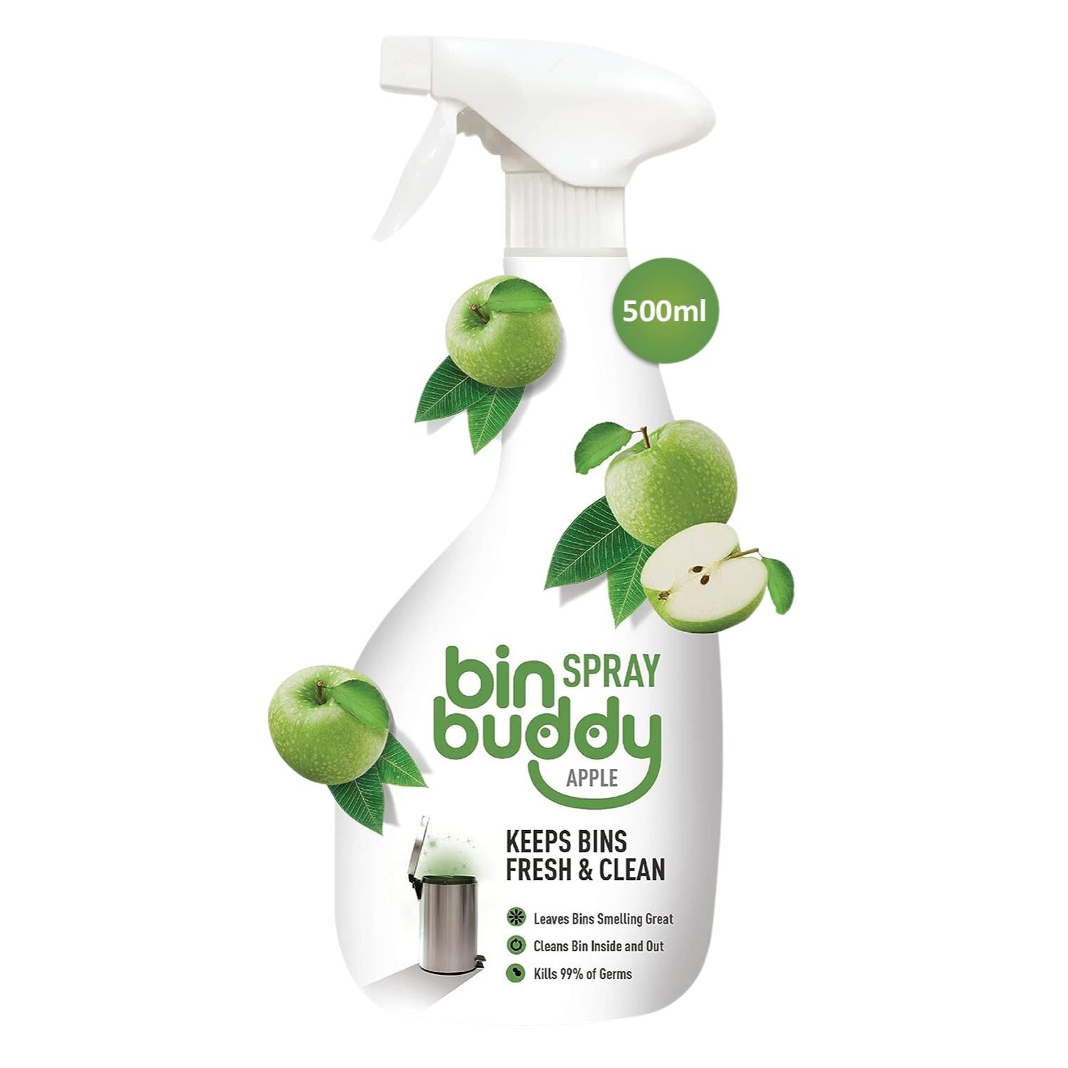 Bin Buddy Disinfectant Spray Clean Dustbin Surface Freshener Apple 500 ...