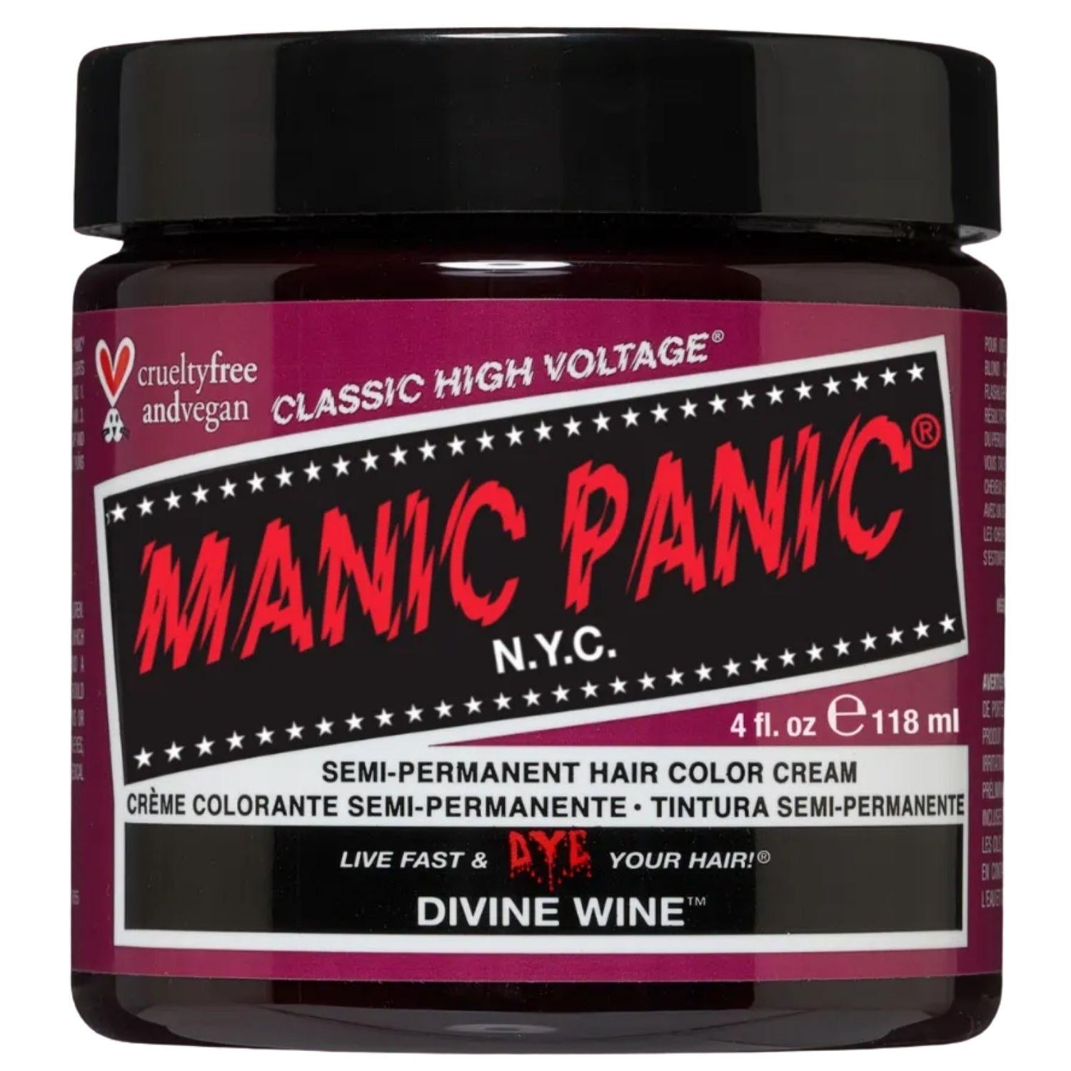 Manic Panic High Voltage Divine Wine Hair Dye SemiPermanent Color Crea ...