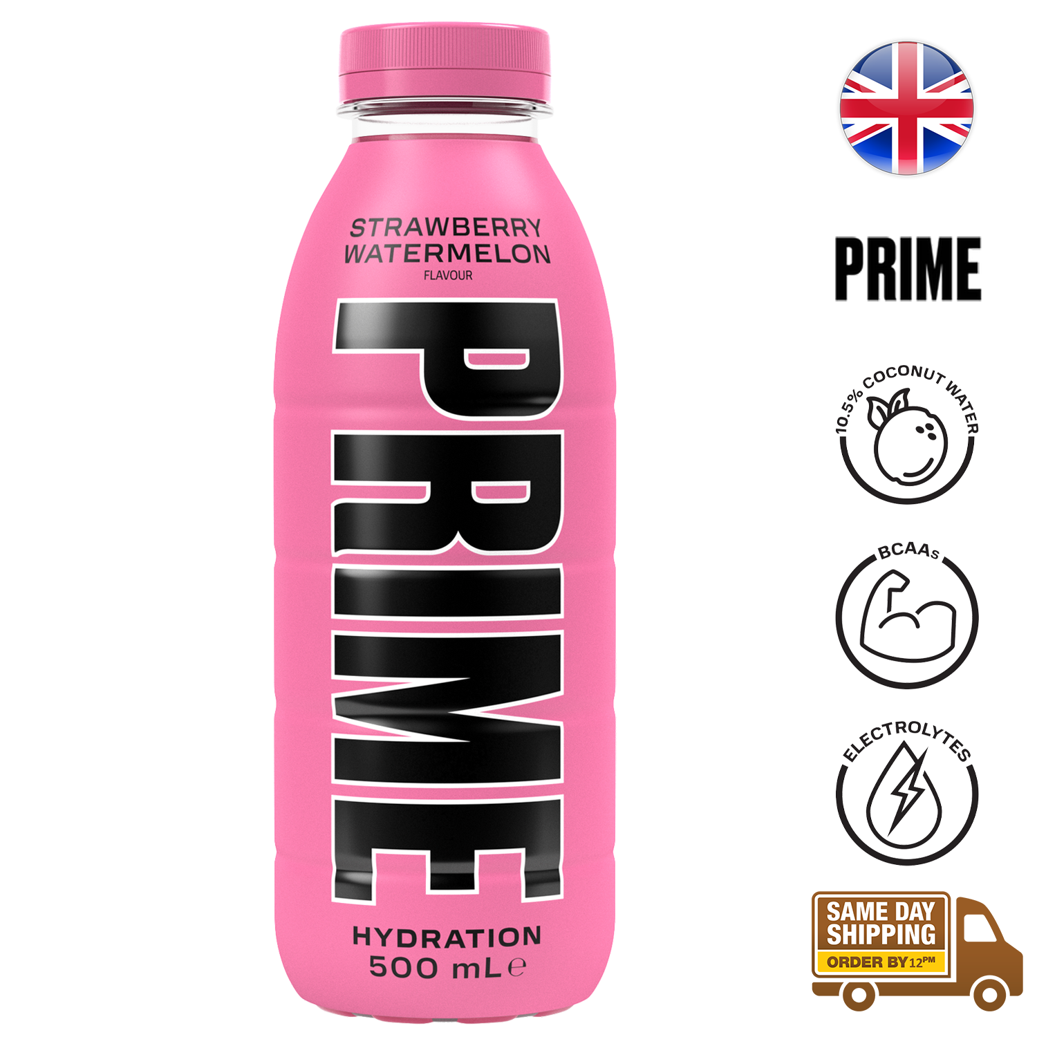 Prime Hydration Bcca Drink Strawberry Watermelon Flavour Antioxidants ...