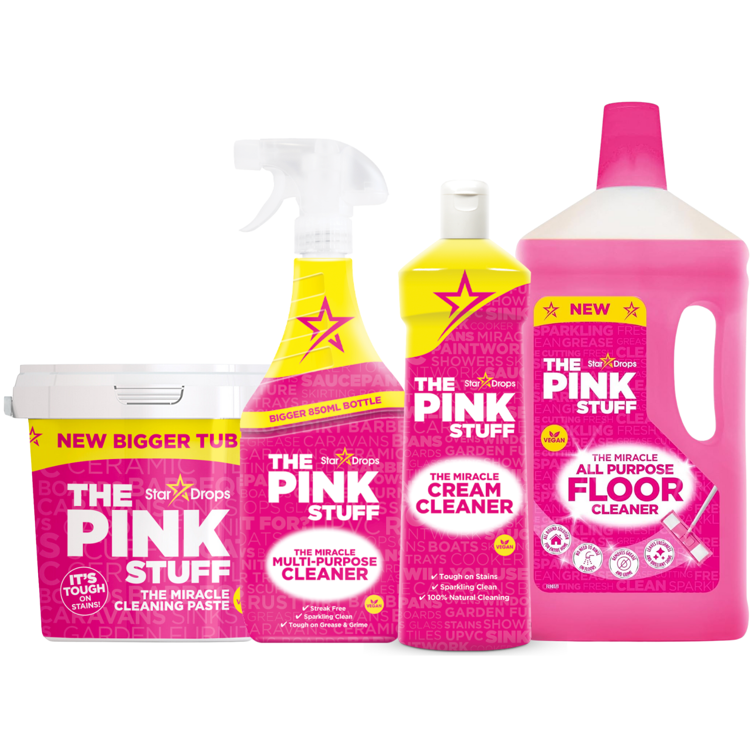 The Pink Stuff Floor Cream Cleaner Spray Paste Bundle Set 4Pcs ...